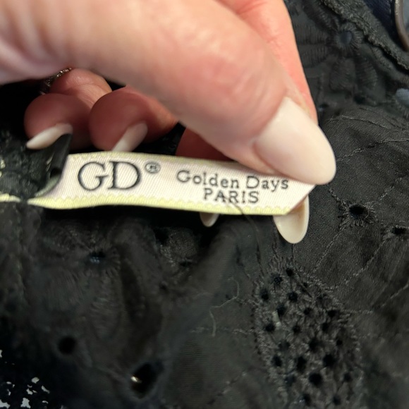 Golden Days Paris | Tops | Nwt Golden Days Paris Black Eyelet Crop Top ...